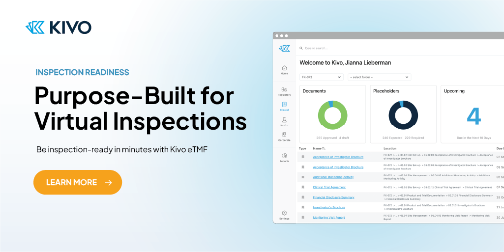 Inspection Readiness with eTMF for GCP Compliance | Kivo